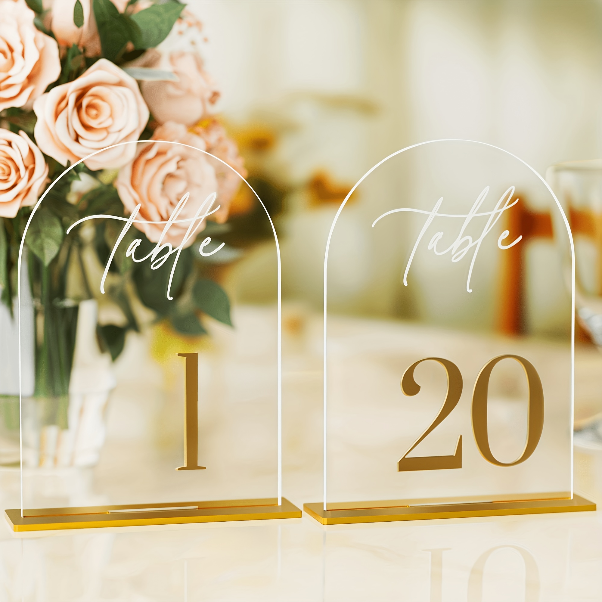 table number signs sold on Temu United States