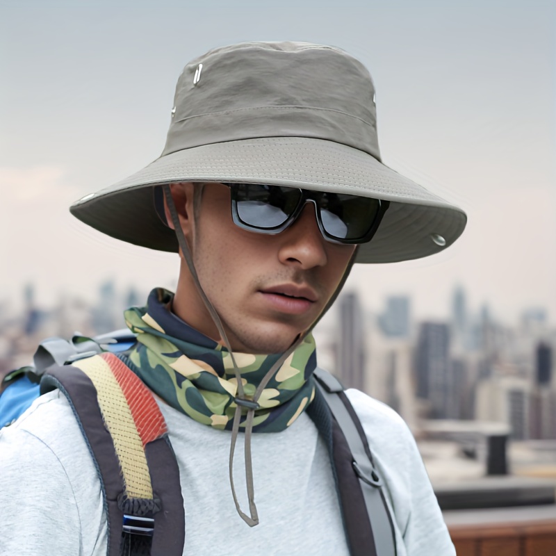 Schwarzer Hut Mit Rundem Rand - Lässiger Sonnenhut Für Männer, Ideal ...