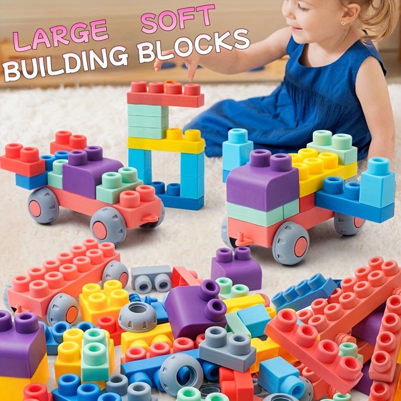 Large rubber building blocks store