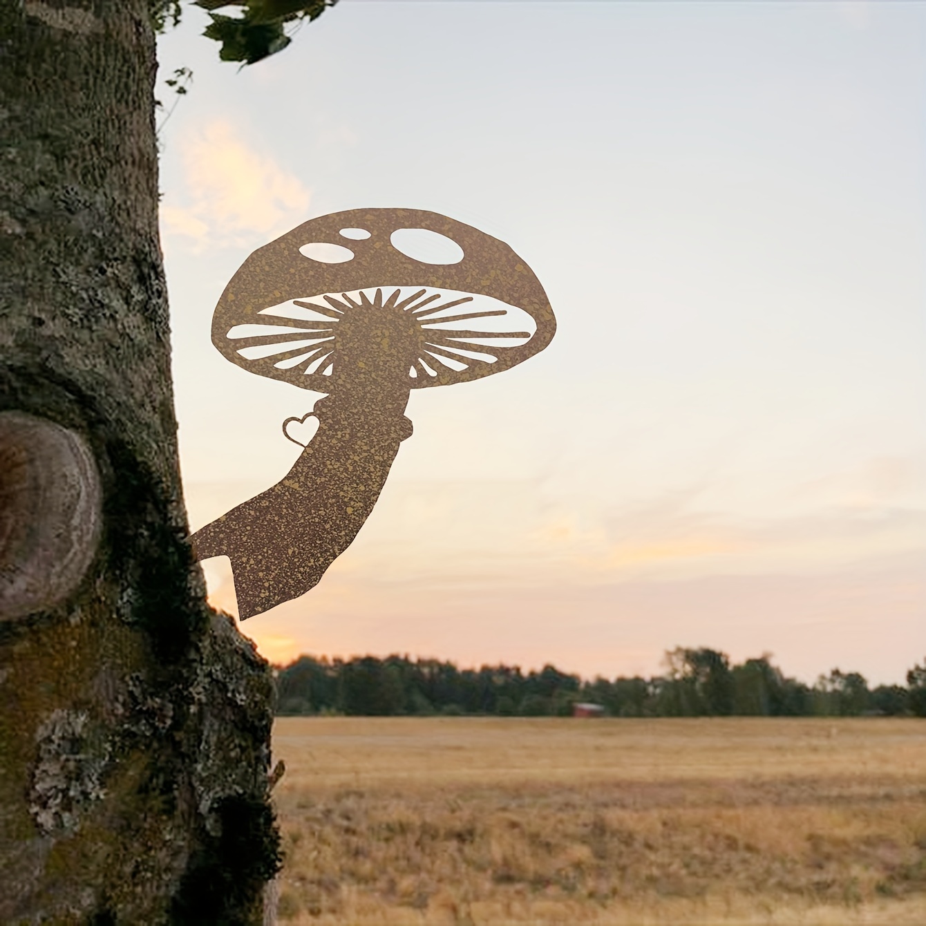 Rustic Tree Insert Rusty Mushroomssilhouette Metal - Temu Portugal