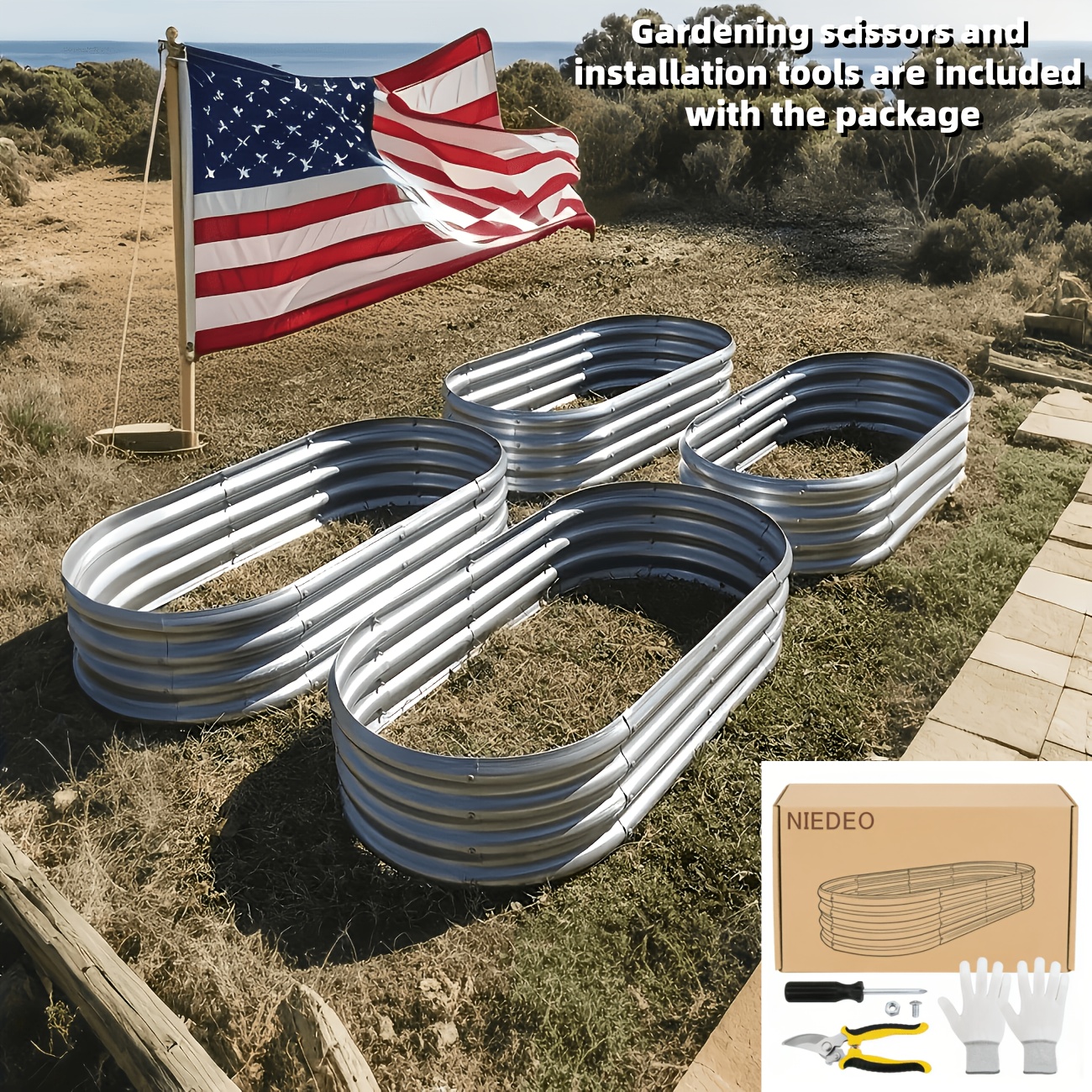 large garden planters sold on Temu United States
