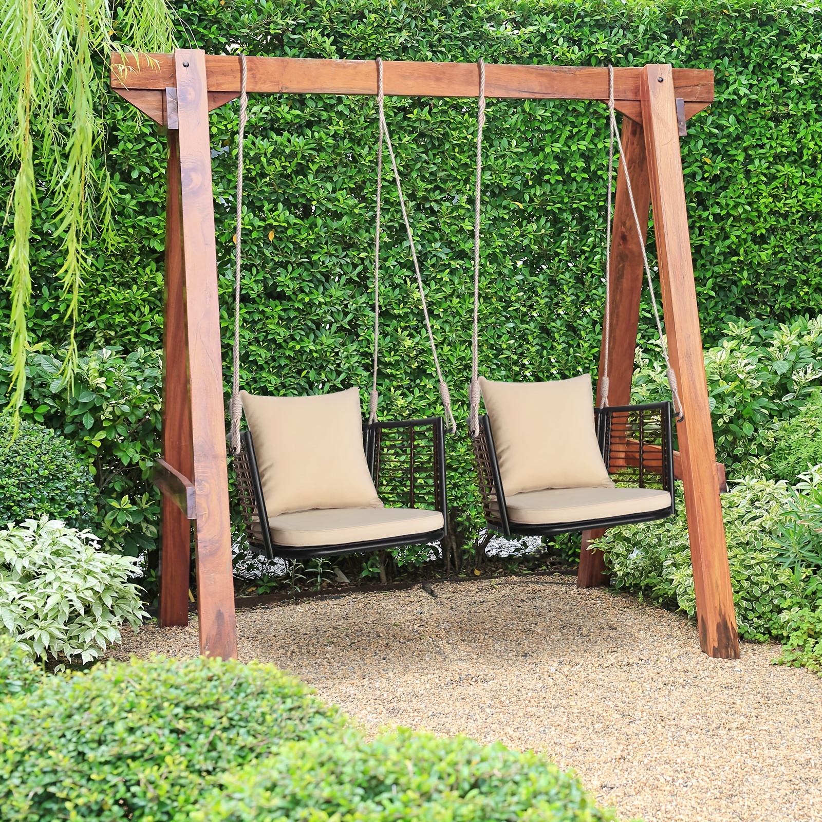 Hanging Rattan Basket Chair Swing Hammock Chair Seat Cushion - Temu