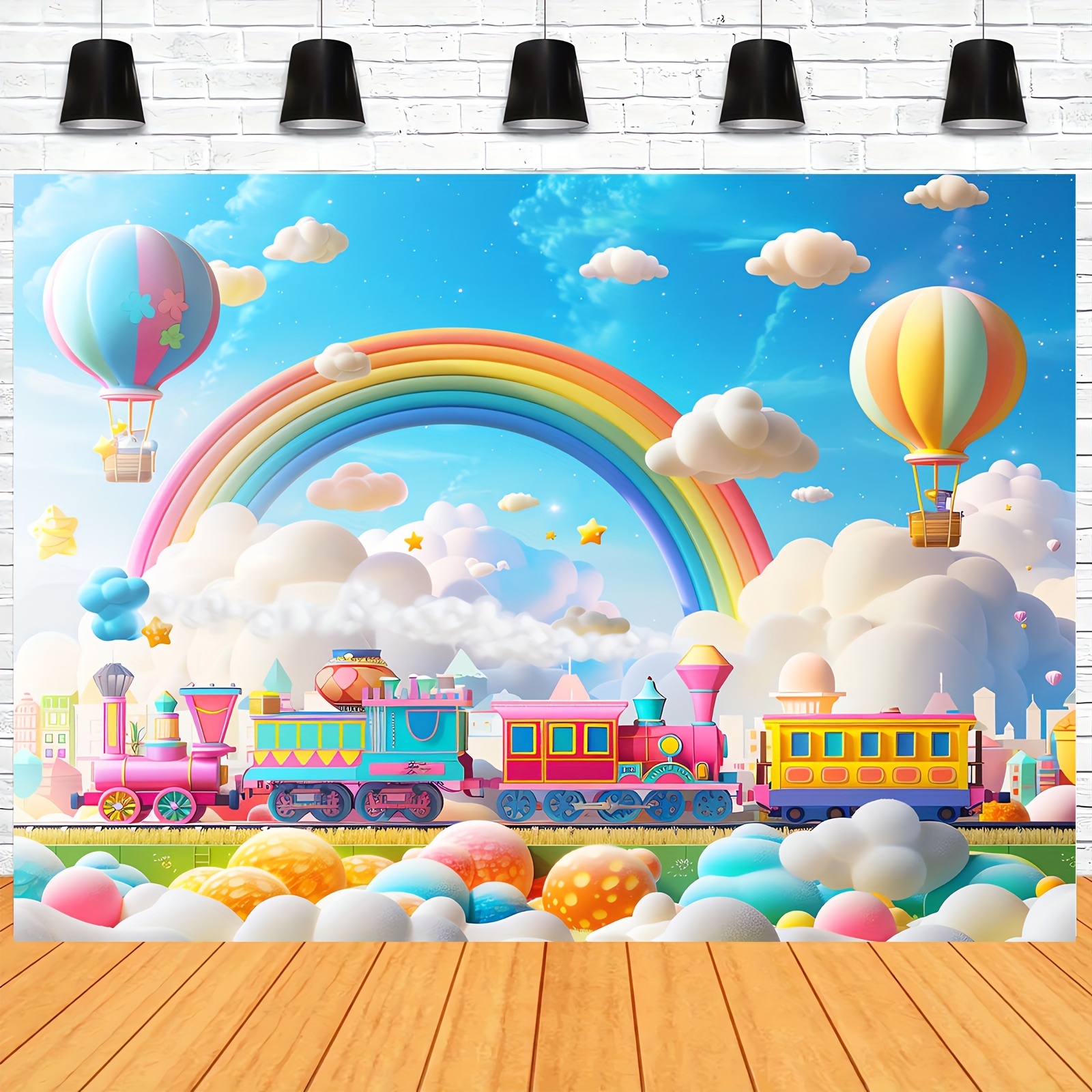 Vibrant Train Party Background Multi purpose Seasonal Party - Temu