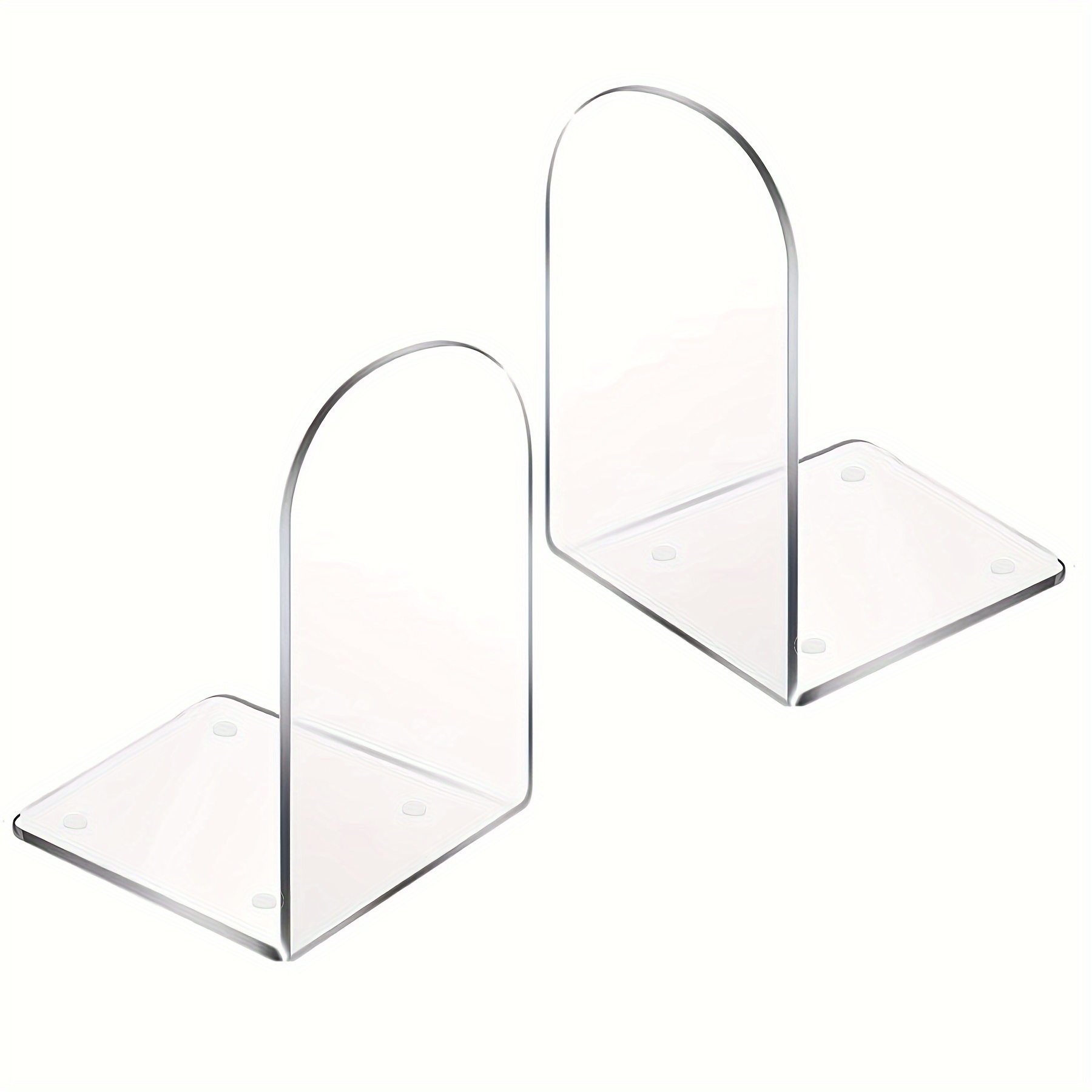 Book Ends Acrylic Bookends Shelves Clear Book Holder Plastic - Temu ...