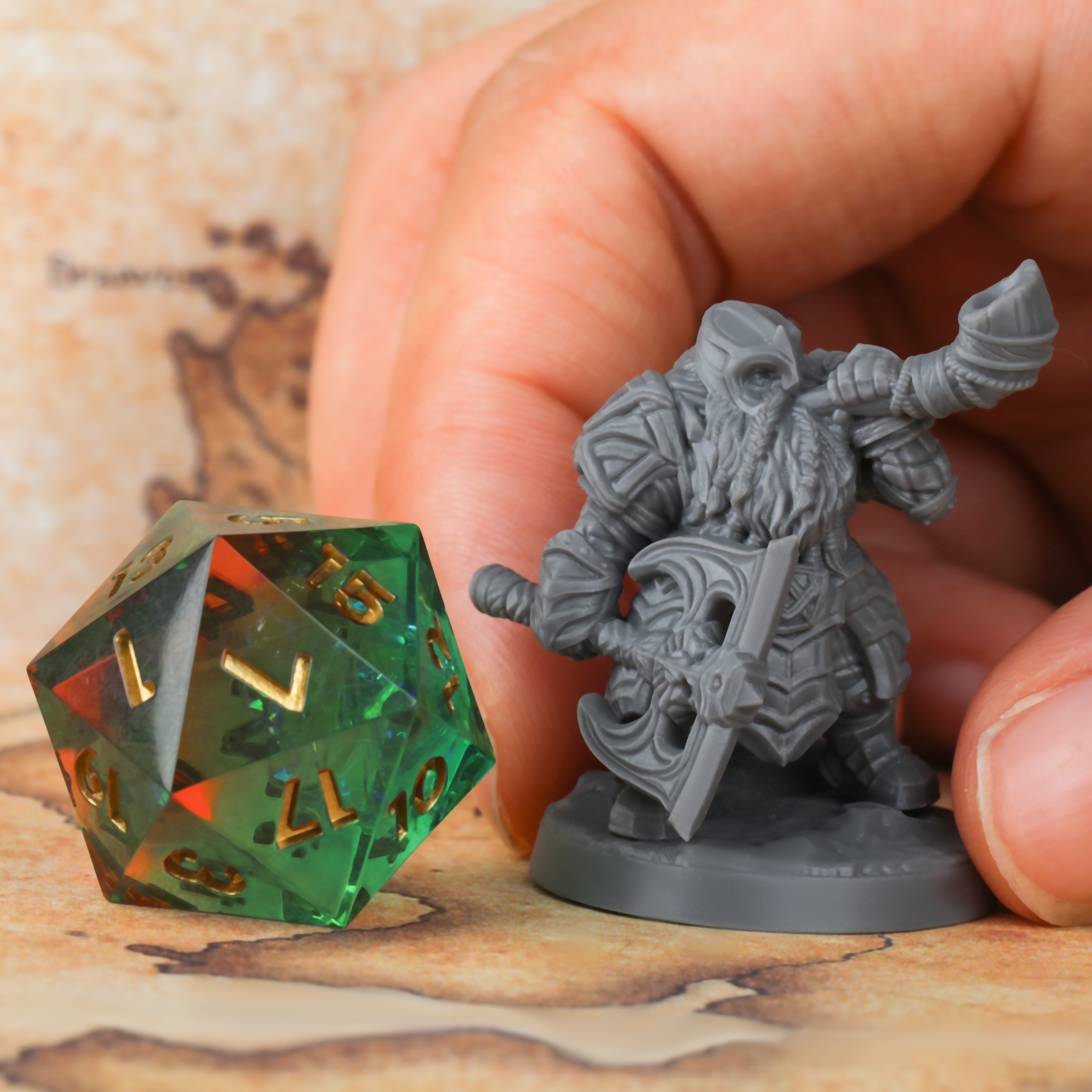 Stonebreaker Dwarf Resin Miniature - Paintable Male Fantasy Rpg Figure ...