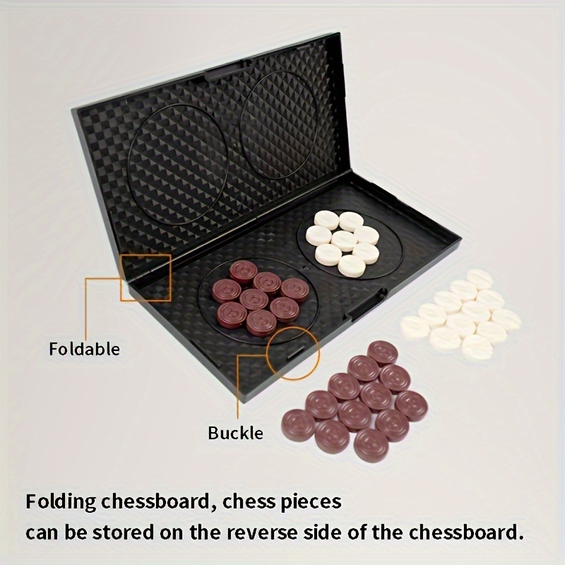 Portable Folding Checkers Set Party Game - Temu