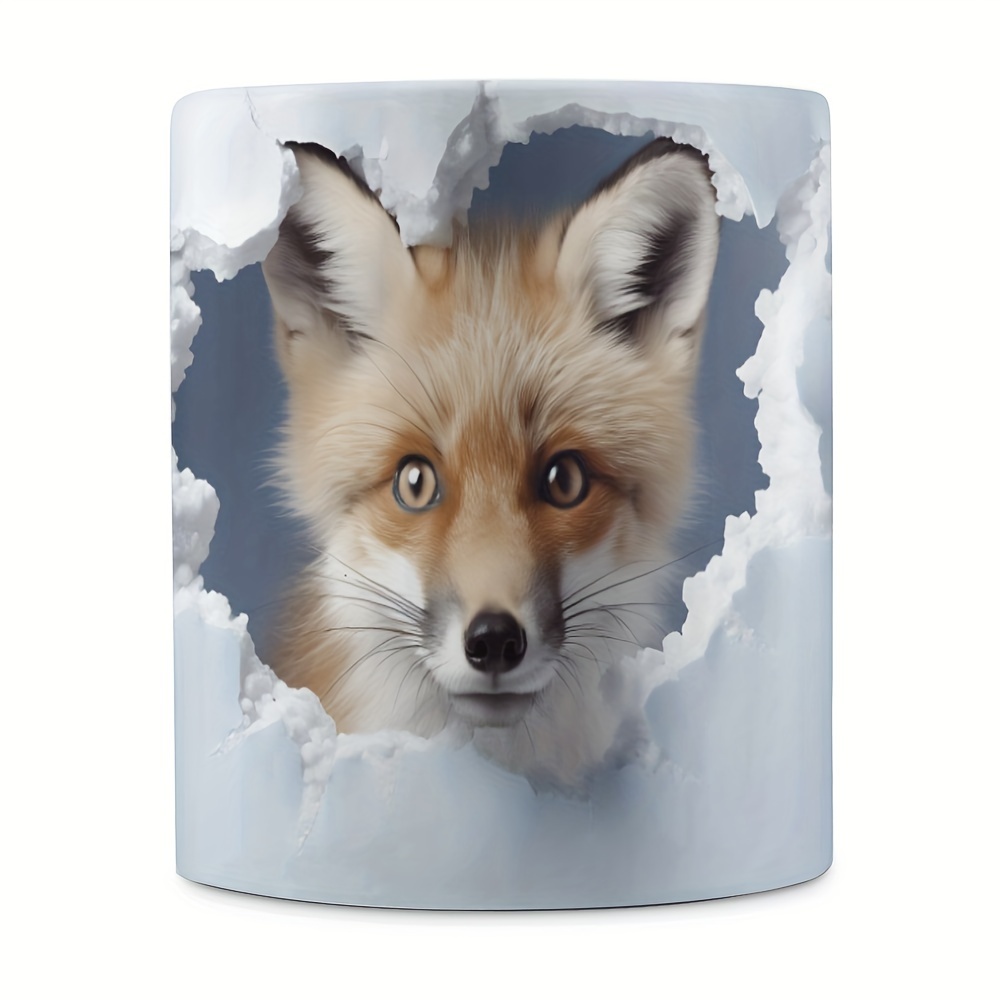 Coffee Mug 3d A Delicate Red Fox Perfect Gift Friends - Temu New Zealand
