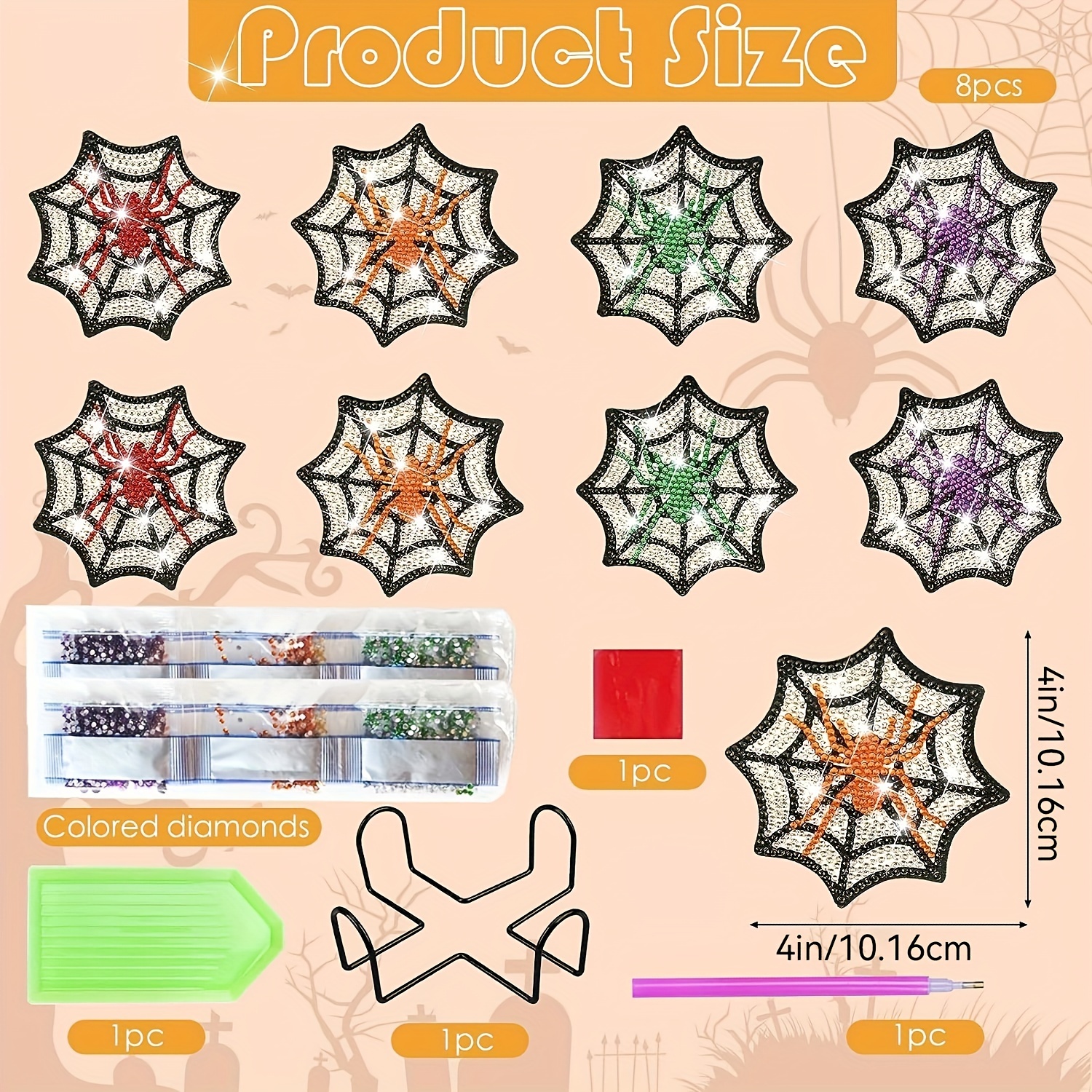 Spider Web Diamond Art Set Diy - Temu