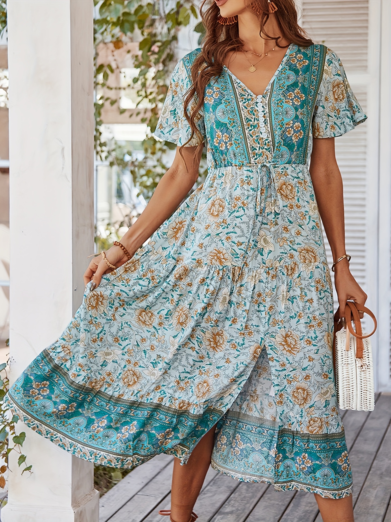women boho dresses sold on Temu United States