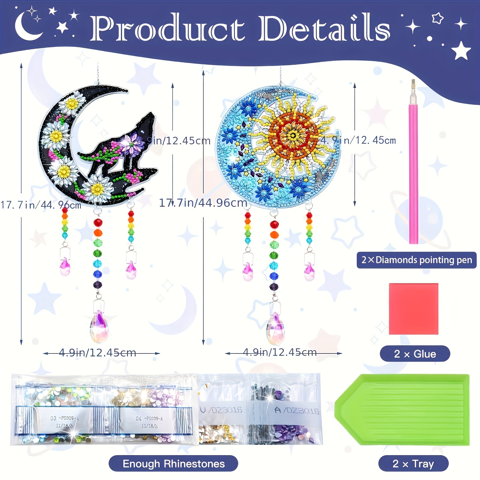 Diamond Painting Wind Chime Diamond Painting Sun Catcher Kit - Temu United