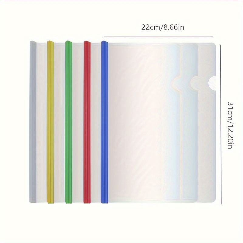 A4 Color Transparent Thickened Puller Clip File Folder Information Book ...