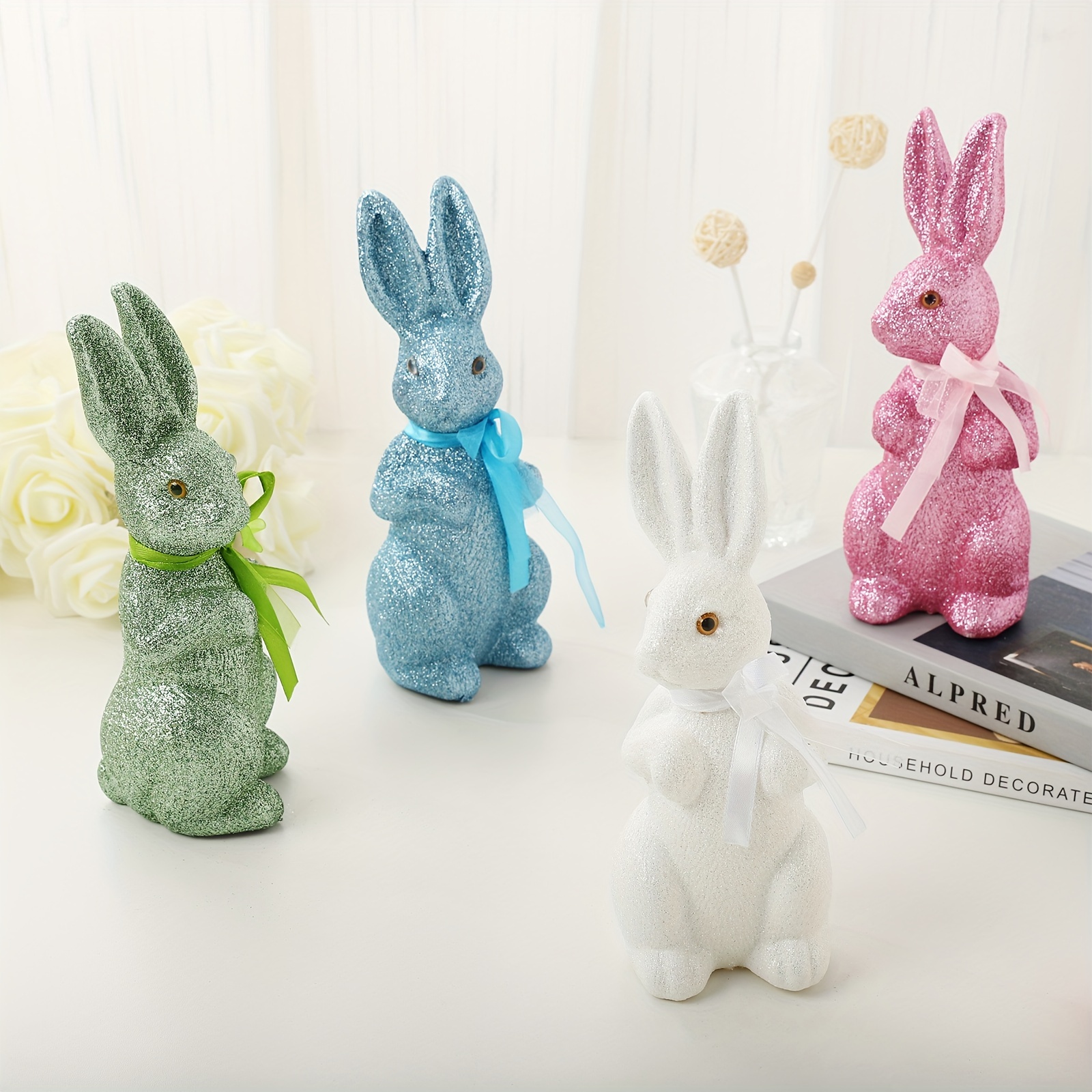 Bright Powder Easter Decoration Rabbit Ornament Unique - Temu Ireland