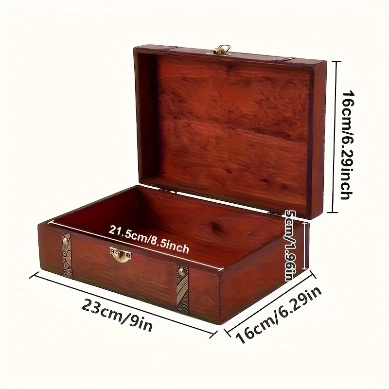 Wooden Storage Case Retro Style Home Use Keepsake Box Art - Temu Kuwait