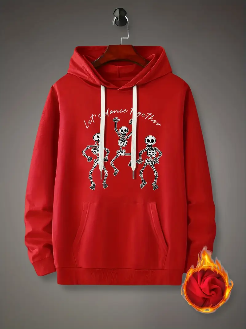 Dancing Skeletons Print Mens Pullover Round Neck Hoodies Temu Canada