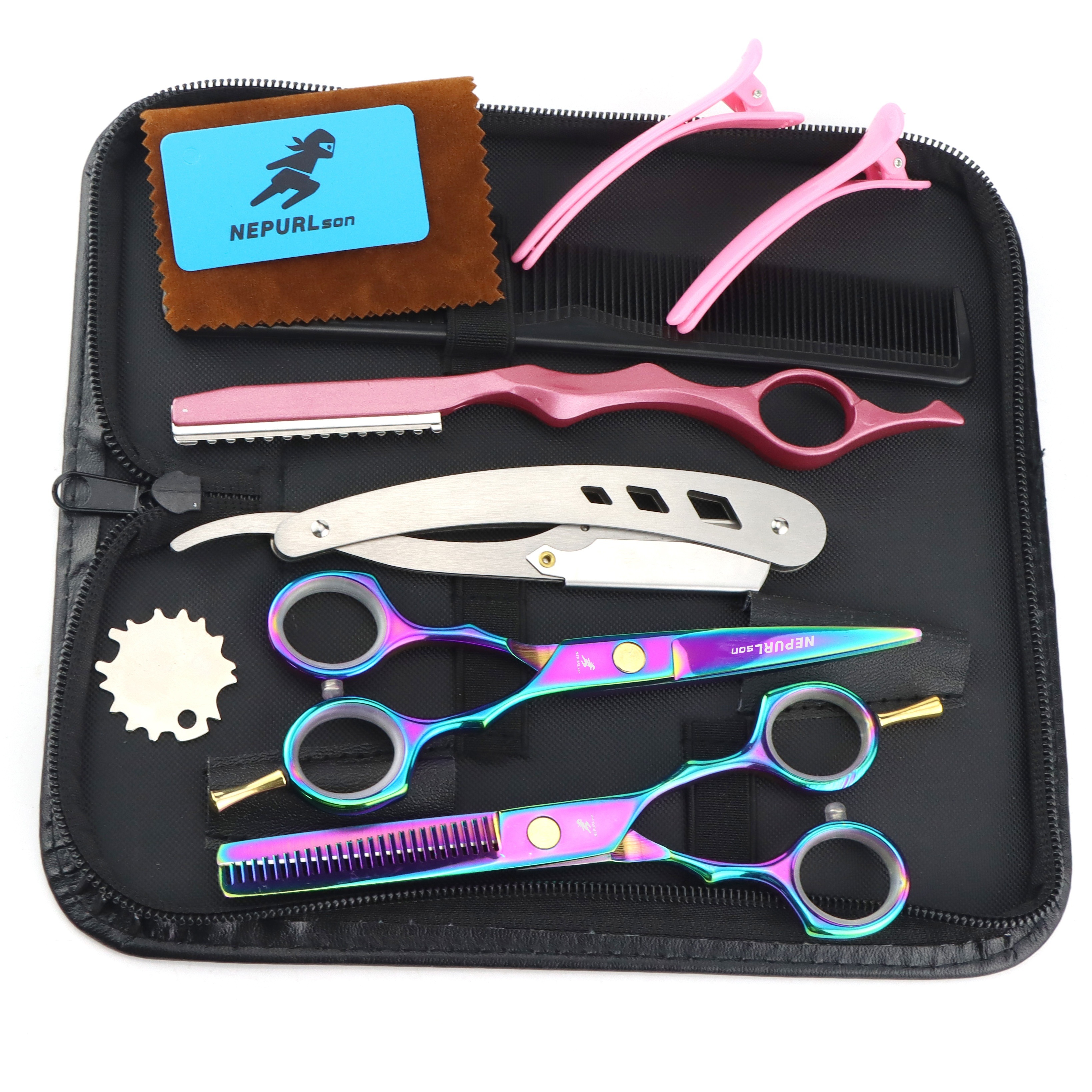 Barber Scissors Thinning Scissors Cutting Scissors Set - Temu
