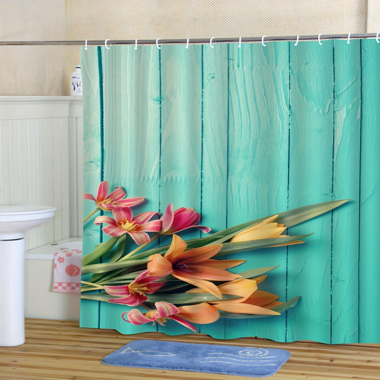Tropical Ocean Beach Scenery Shower Curtain - Temu