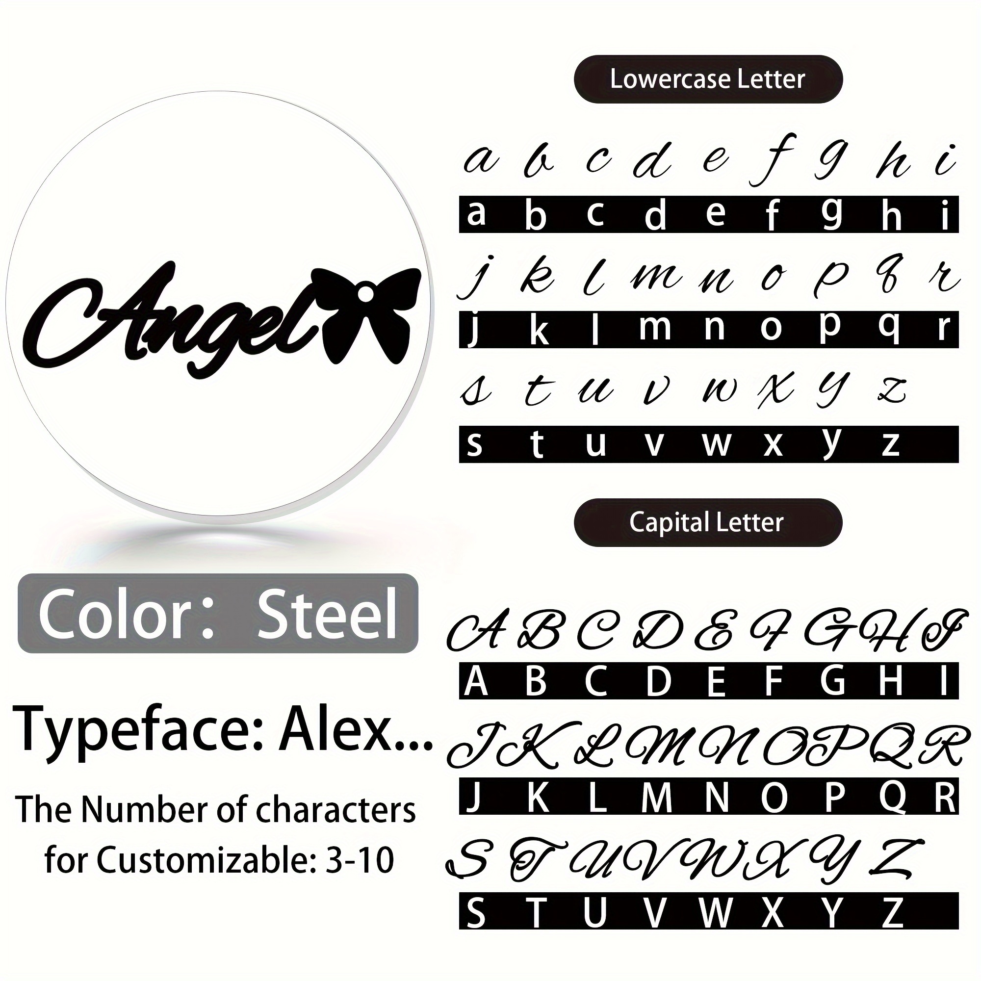 Customized Name Necklace Butterfly Decor Custom Fashion Name - Temu ...