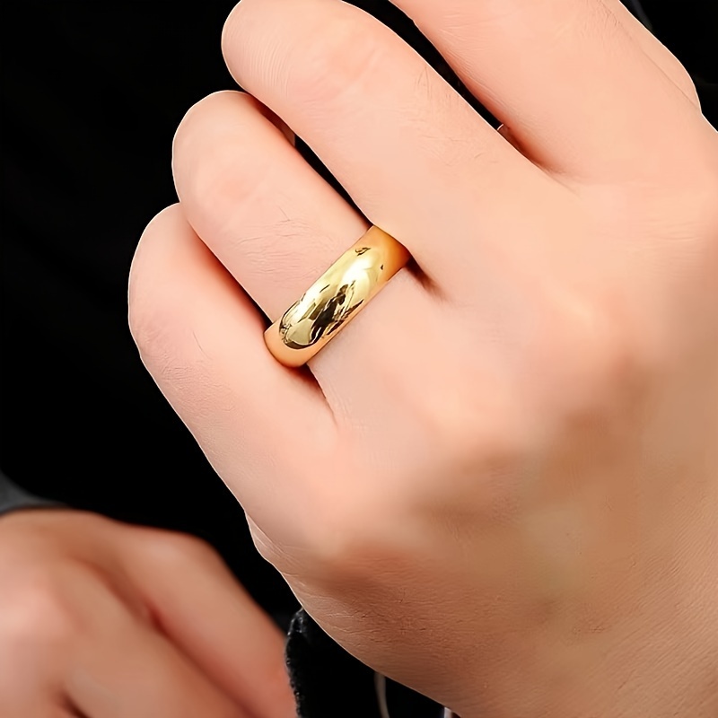 Classic Polished Ring Men's Wedding Ring Engagement Jewelry - Temu Portugal