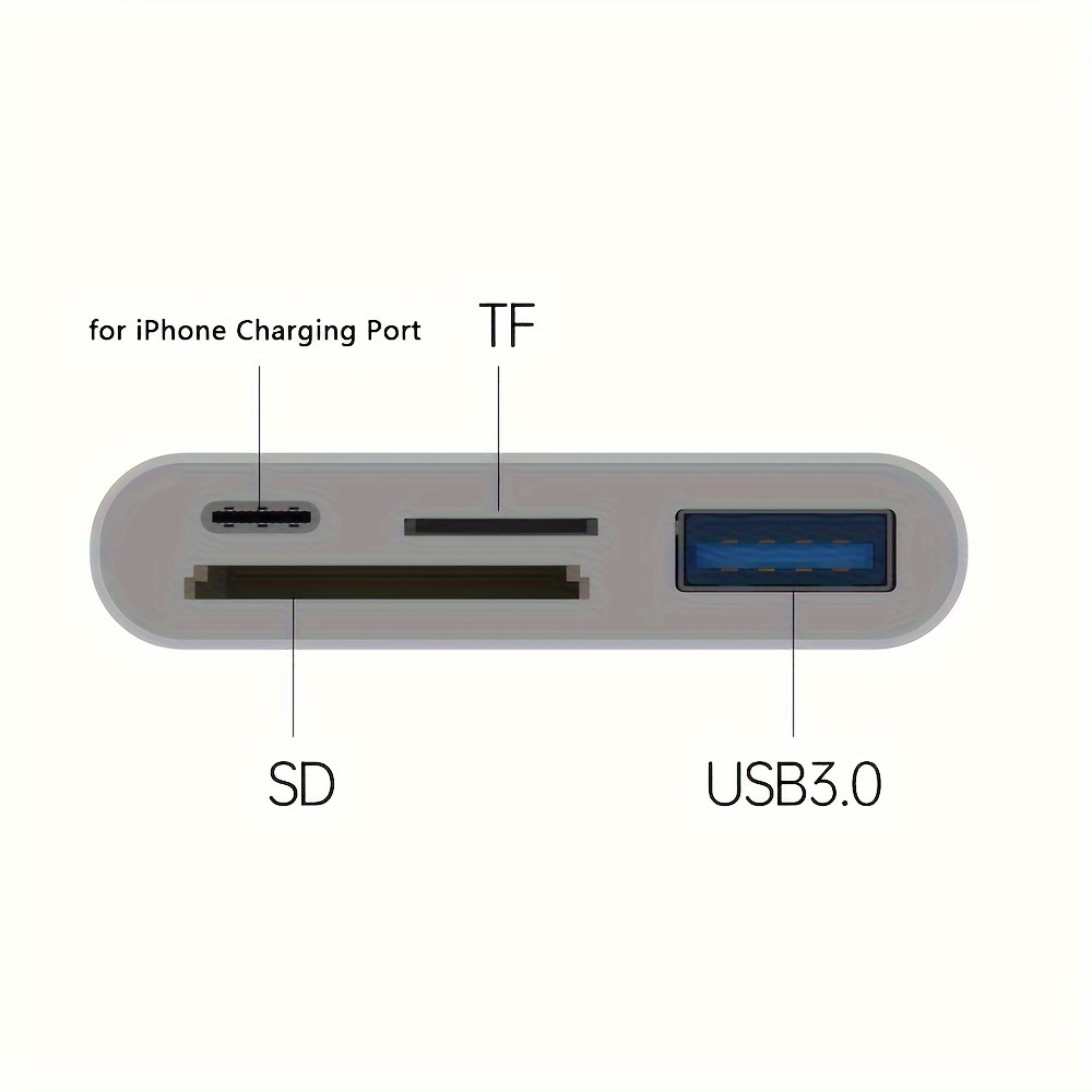 6 in 1 Card Reader Usb Hub Usb Interface Interface Iphone - Temu ...