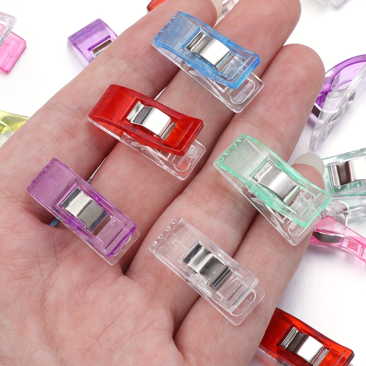 20-pack Multicolor Plastic Sewing Clips, Quilting Binding Clips, Fabric ...