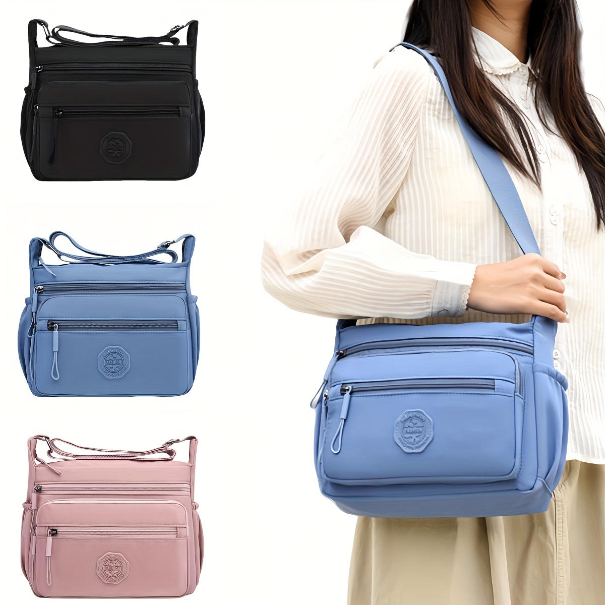 blue purses sold on Temu United States