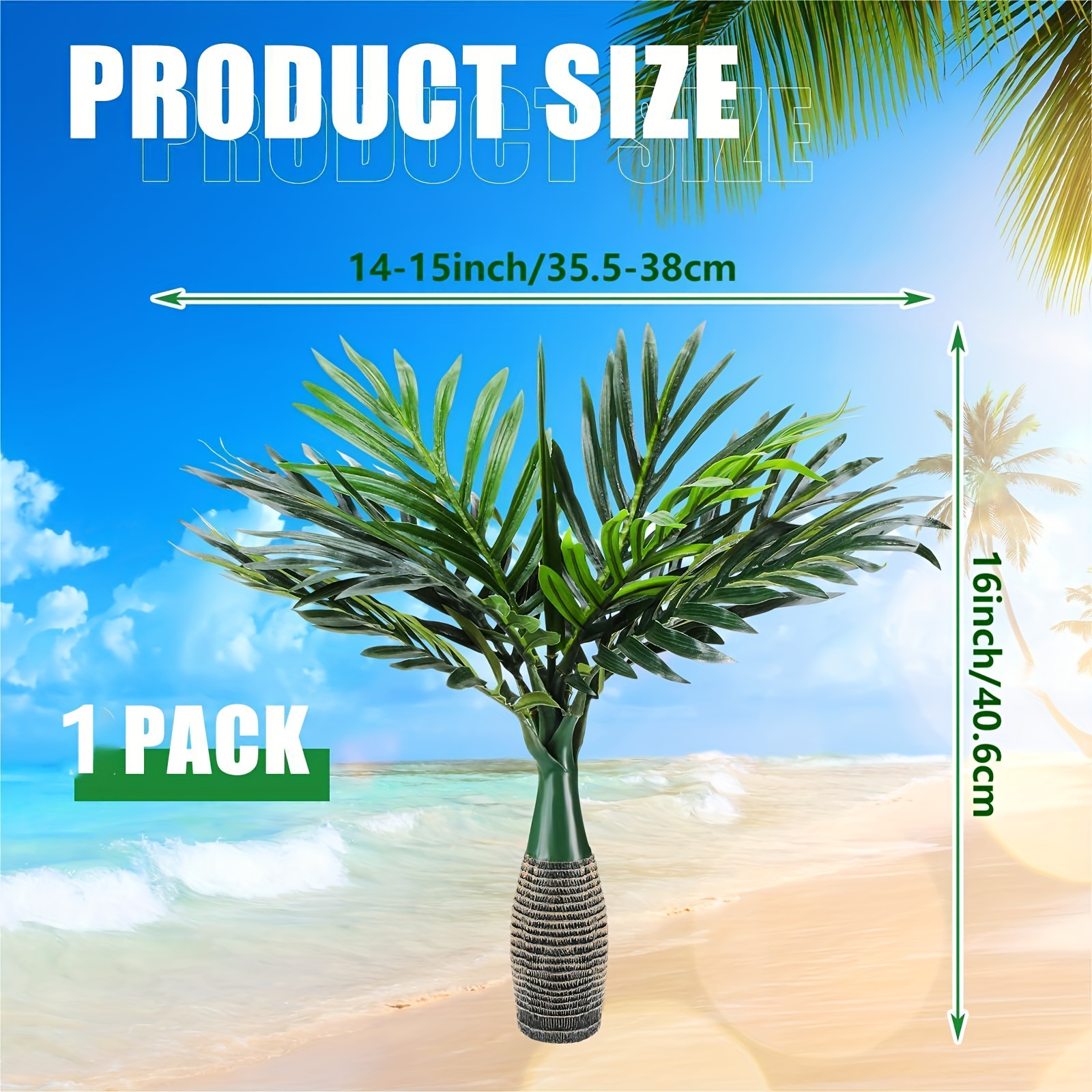 1pc, Mini Artificial Palm Tree, Faux Tropical Plant Decoration ...