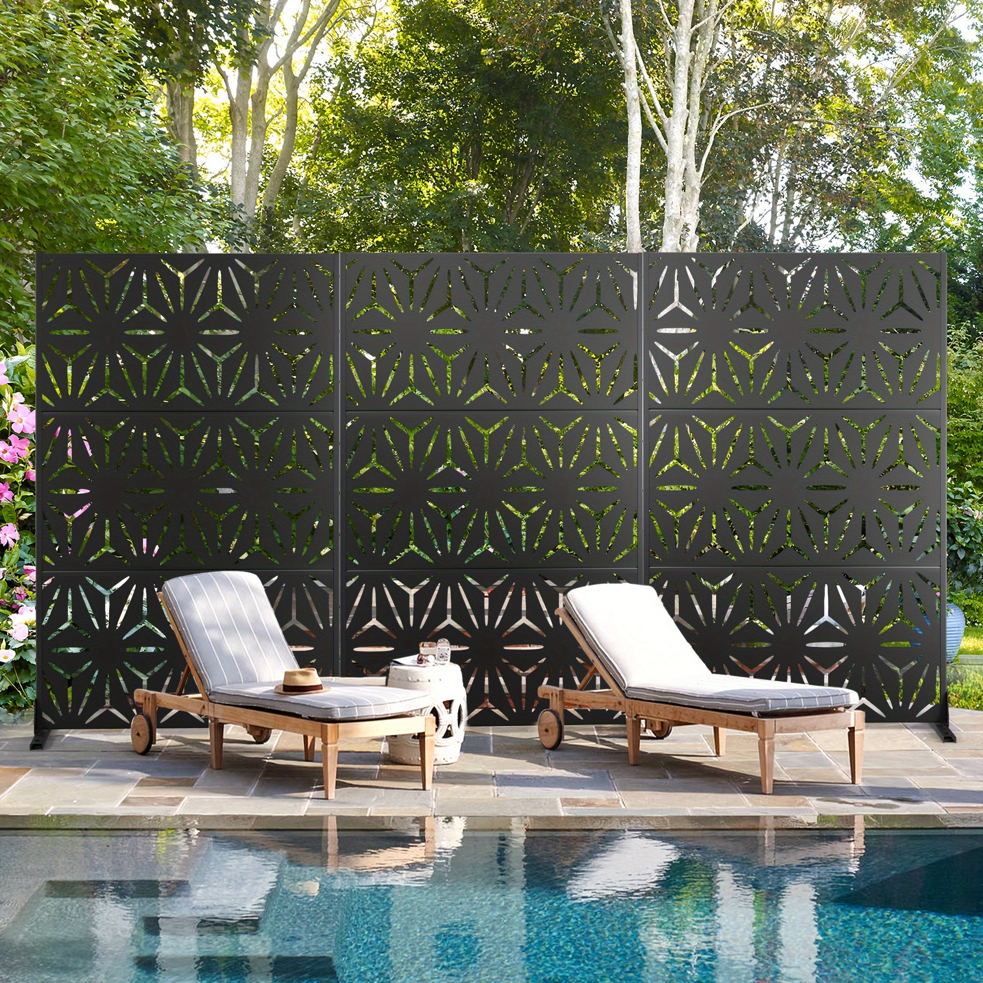 Outdoor Privacy Screen Metal Privacy Screen H× W - Temu