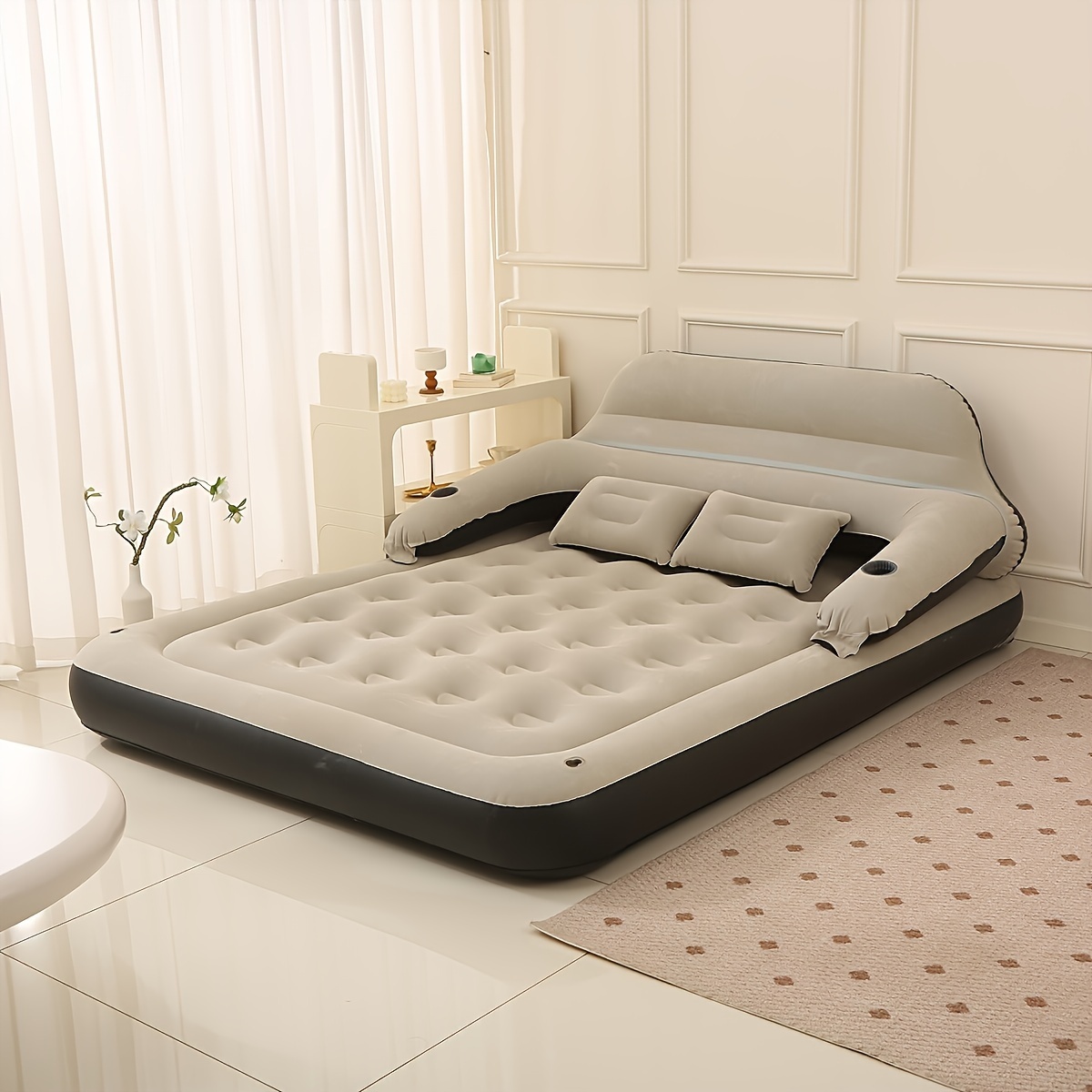 Pvc Inflatable Air Mattress Built in Headboard Pillow - Temu New Zealand