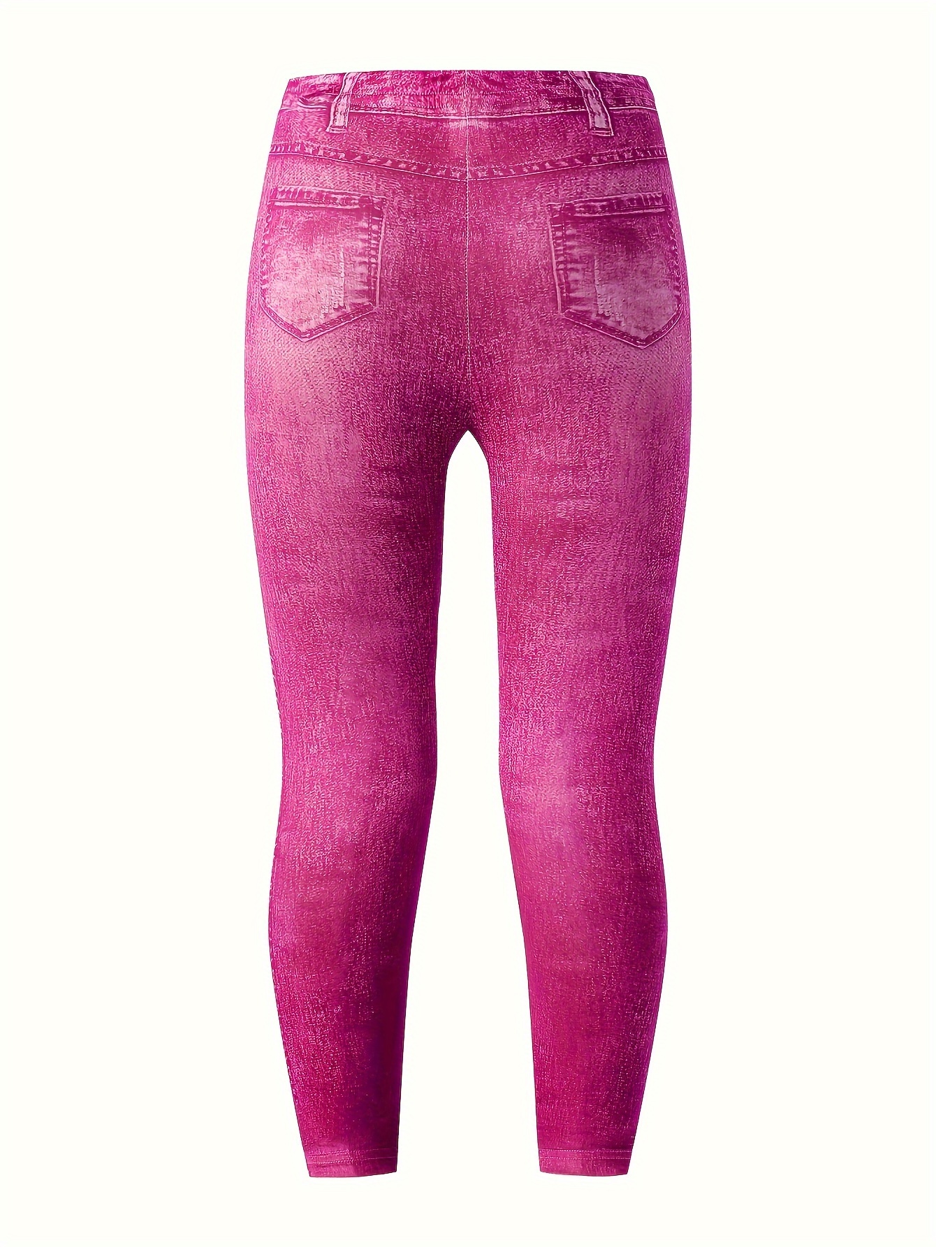 Girls Casual Imitation Denim Print Pants Butterfly Graphic - Temu Portugal