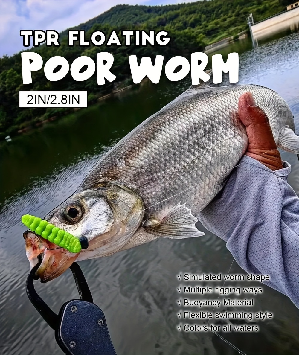 tpr soft worm floating bait segmented - Temu