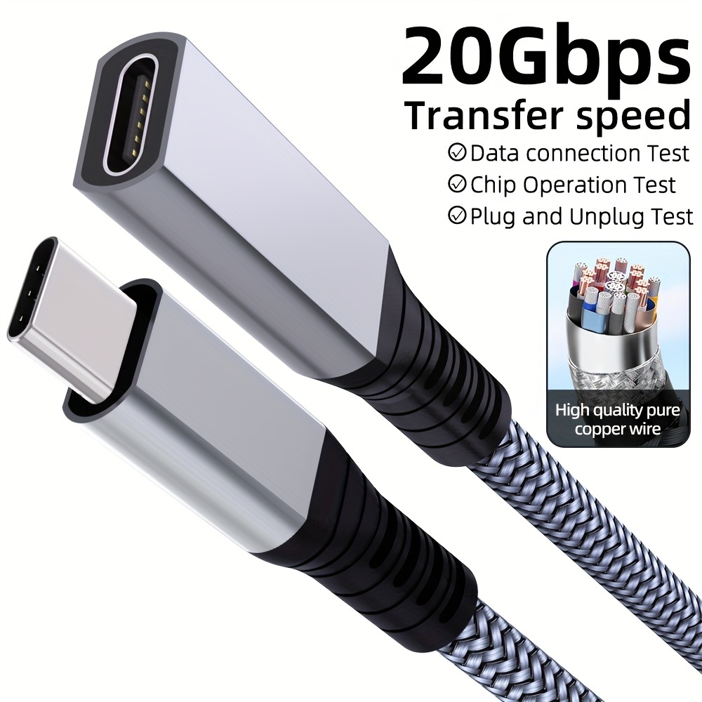 usb to type c extension cable sold on Temu United States