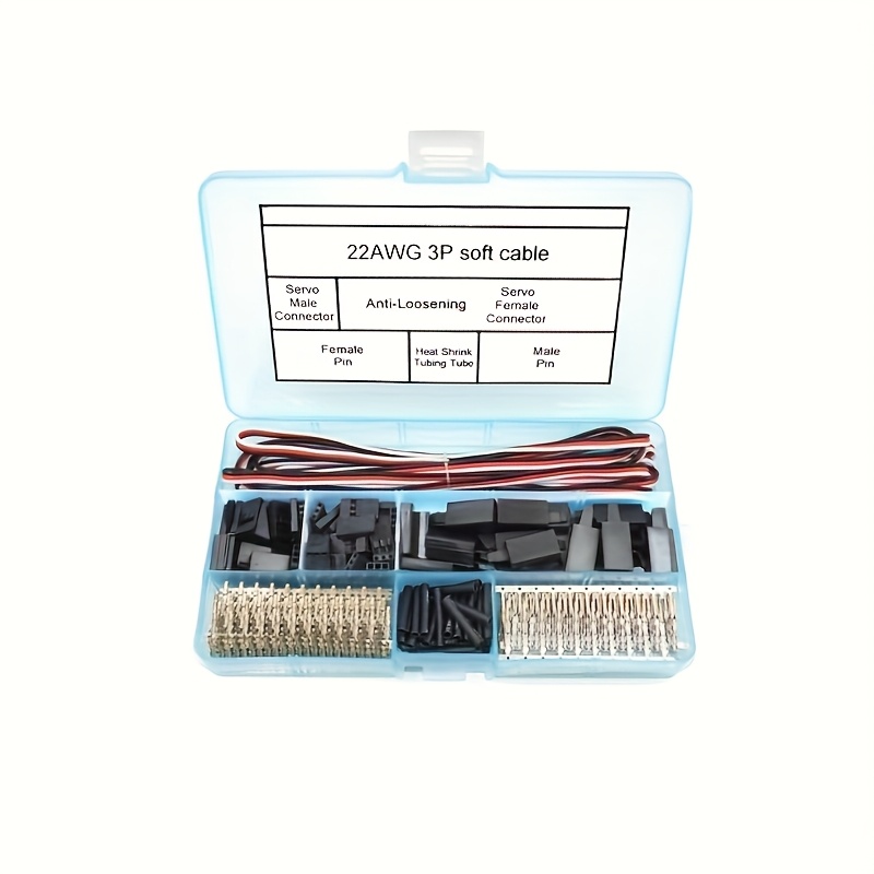 TEMU 30 Sets Servo Connector Male Female Plug Crimp Pin Cable Kit ...