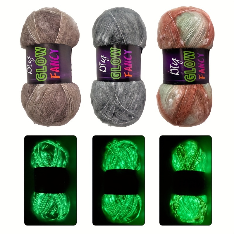 1pc Newest Luminous Yarn Glow In The Dark After Absorbing Sunshine ...