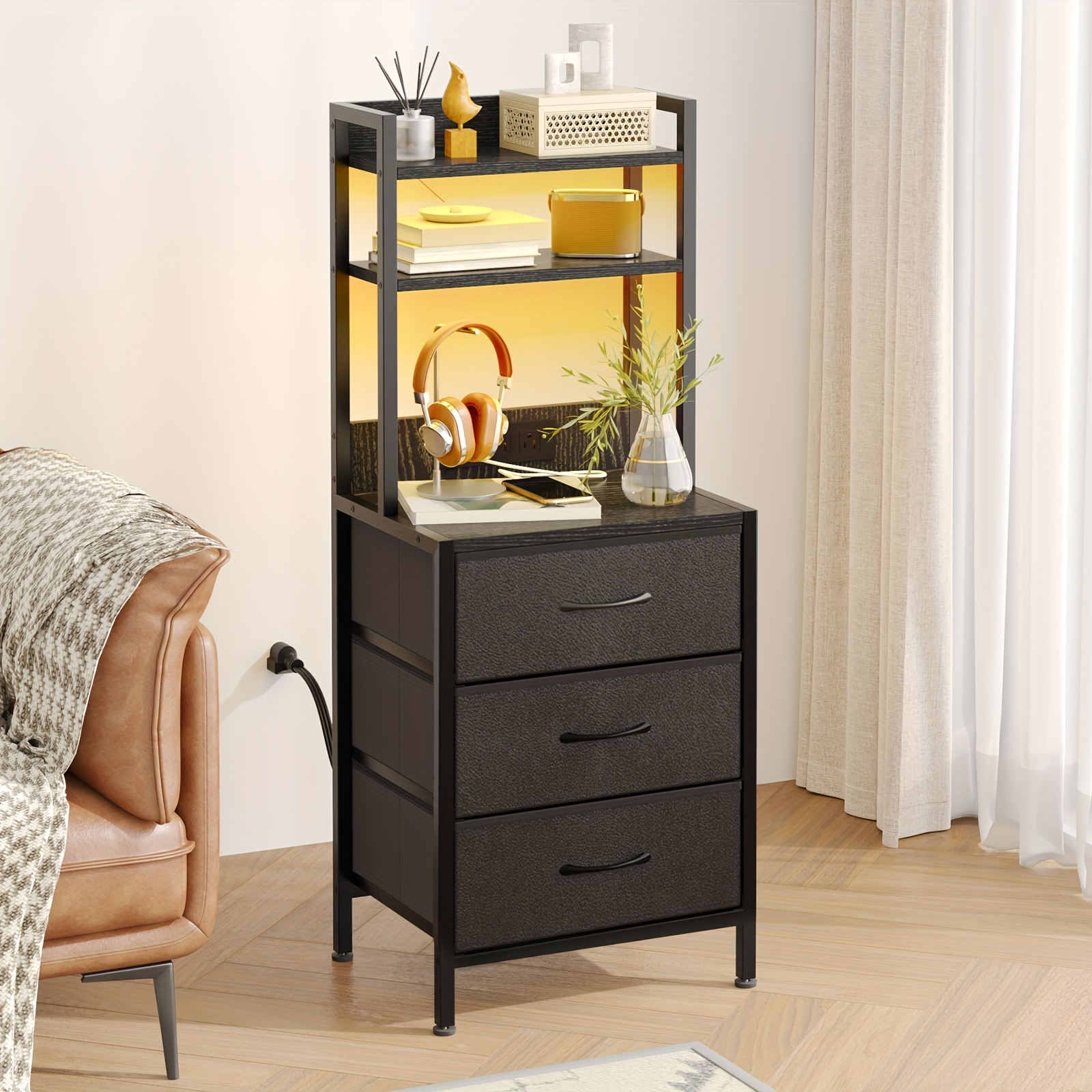 side table with drawers sold on Temu United States