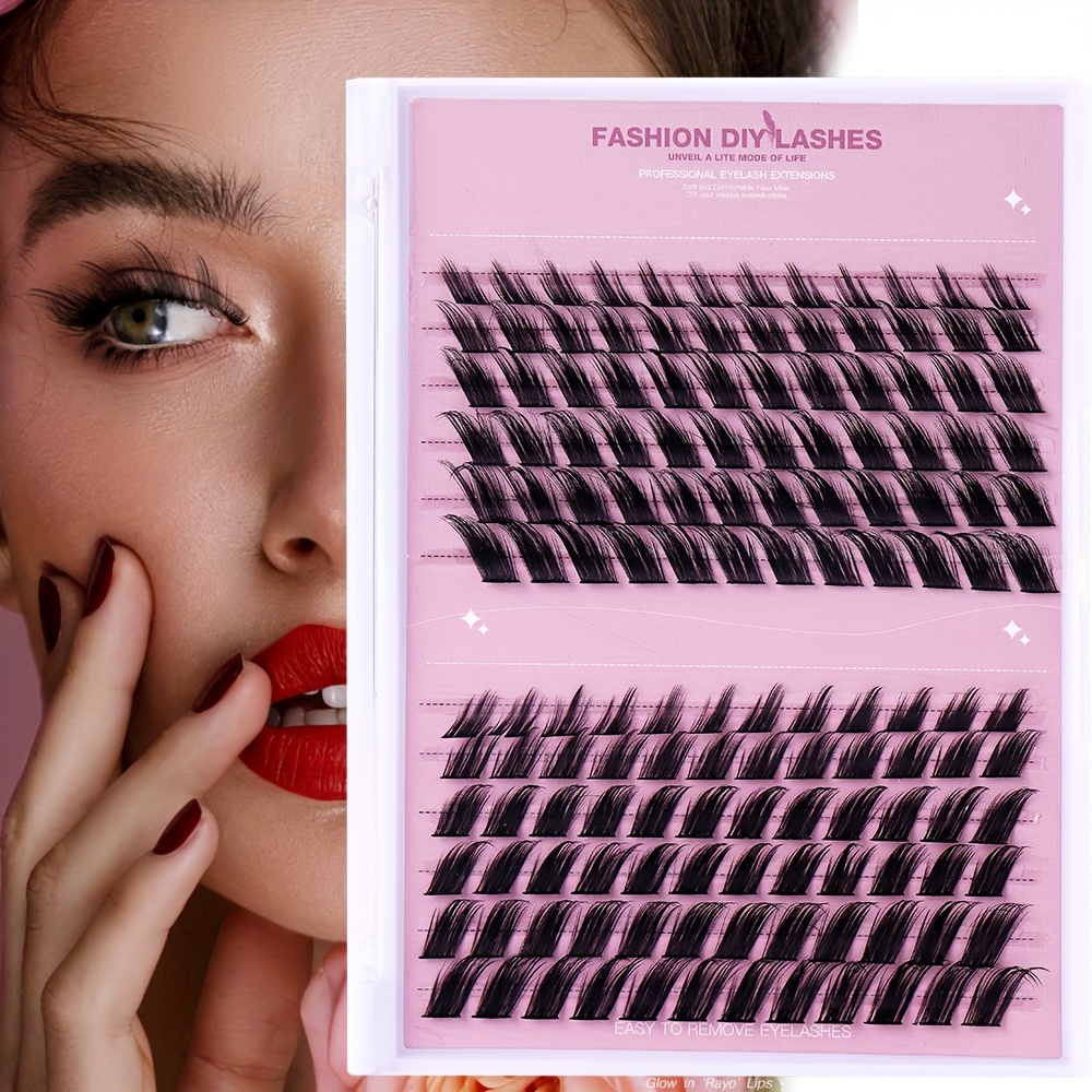 Diy Lashes 120 144 Clusters Large Capacity False Eyelashes - Temu Qatar