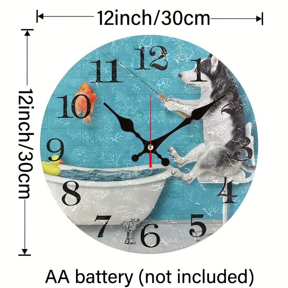 Bathroom Wall Clock Silent Non Ticking Wall Clock Decorative - Temu United