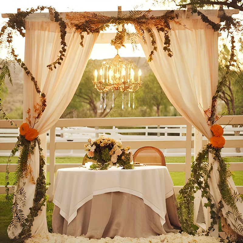 Beige Wedding Arch Backdrop Cover 2 sided Arch Stand - Temu