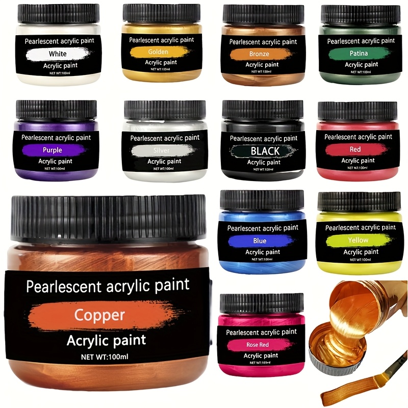 metallic acrylic paint sold on Temu United States