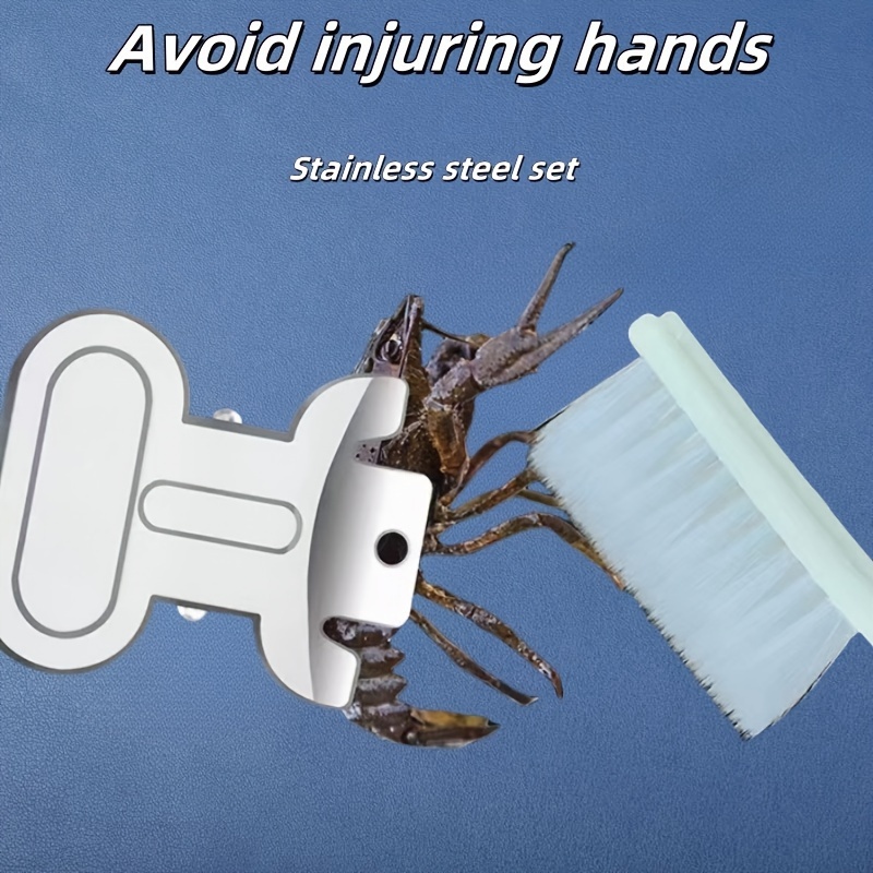 Lobster Cleaning Tongs Brush Set Plastic Material Crab - Temu