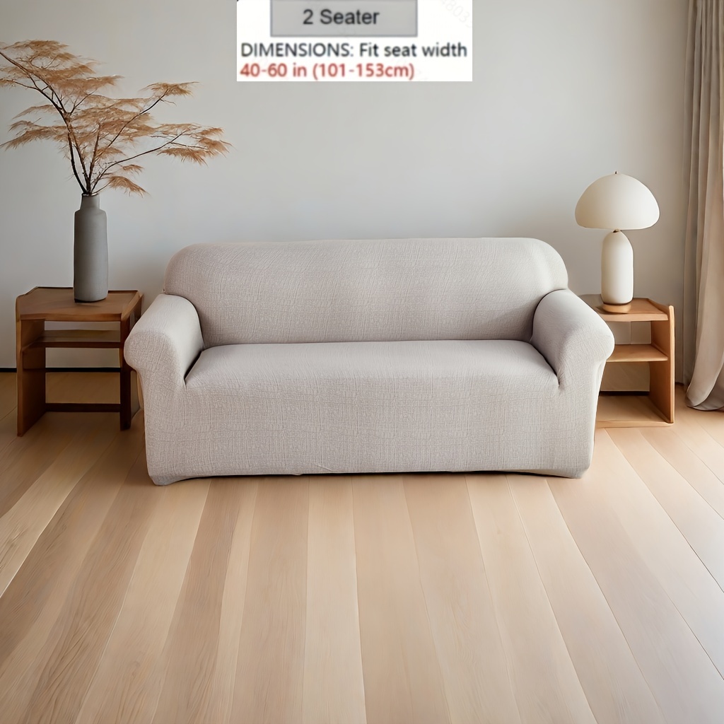 Thick Elastic Jacquard Sofa Cover Solid Plain Pattern Sofa - Temu ...