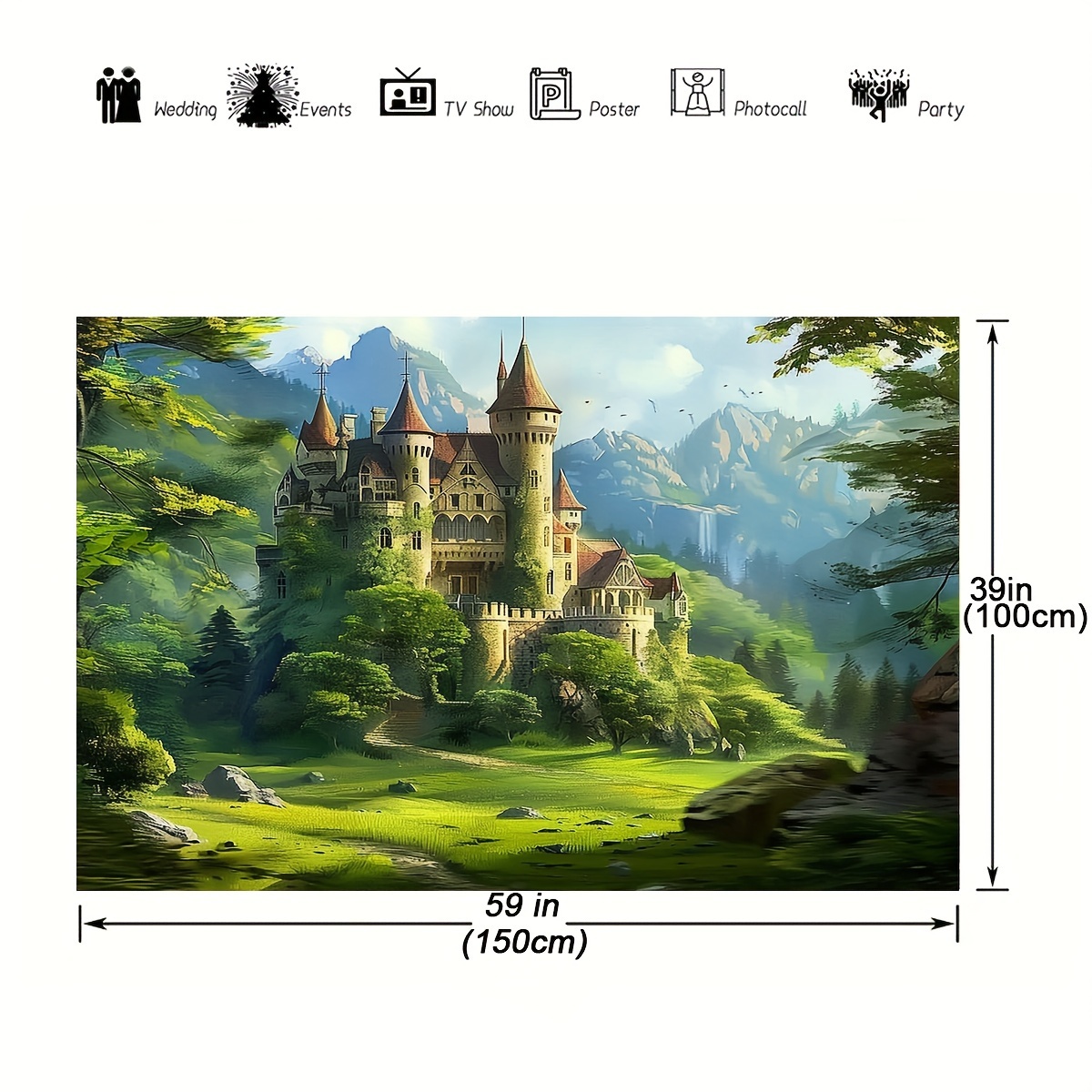 Magic Forest Vintage Medieval Castle Background Fairytale - Temu