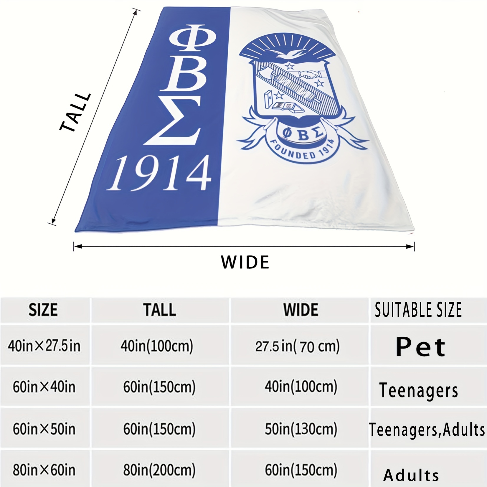 Sorority Gift Women 1914 Fraternity Throw Blanket Super Soft - Temu ...