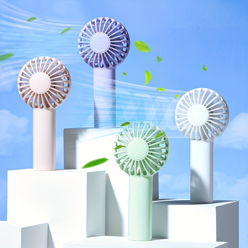 Mini Portable Fan Handheld Usb Rechargeable Fan Desktop Air - Temu Portugal