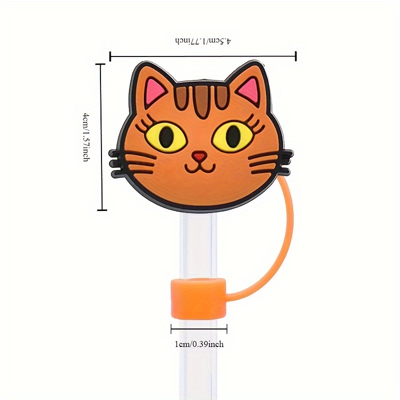 Cute Cartoon Shaped Straw Lids Reusable Dustproof Leakproof - Temu ...