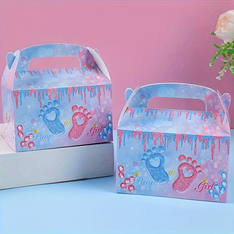 Gender Reveal Party Candy Box Blue Snack Box Cookie Box - Temu Ireland
