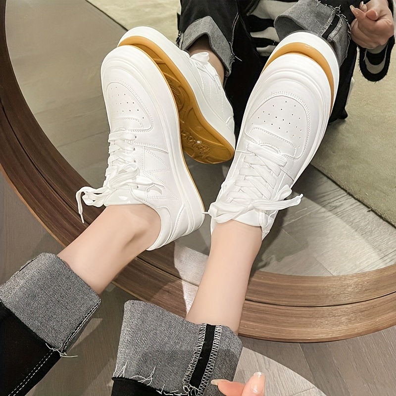 Colorblock Mesh Sneakers Women s Lace Low top Round Toe - Temu