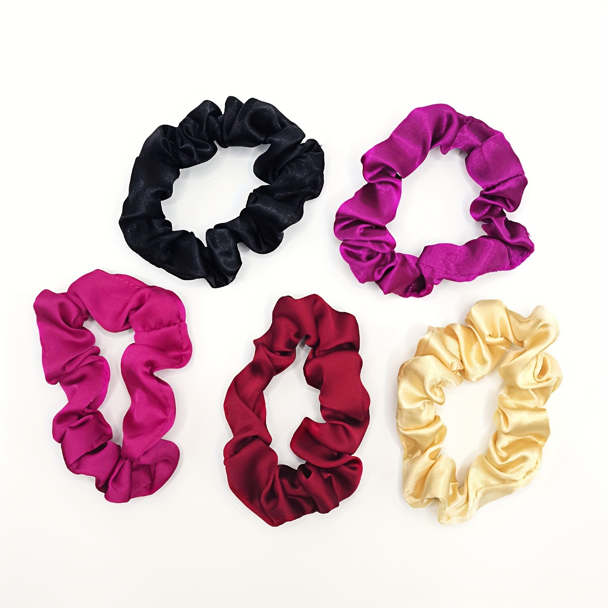 Solid Color Hair Loop Large Intestine Hair Tie Elegant - Temu Canada