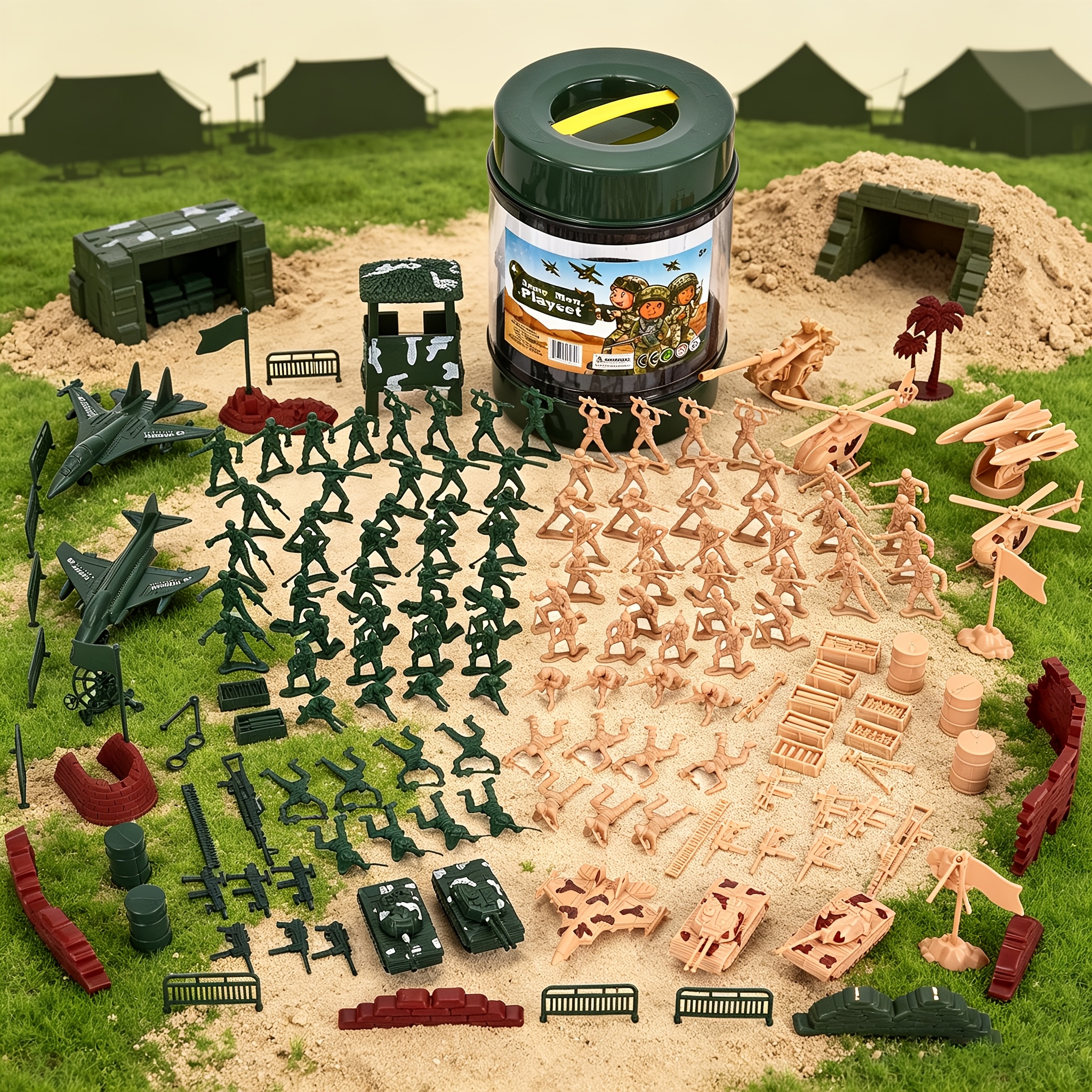 army figures toys sold on Temu United States