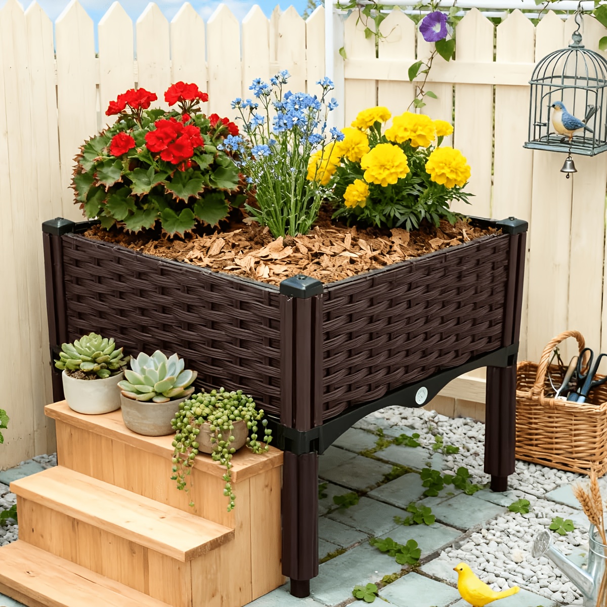 plastic raised garden bed sold on Temu United States