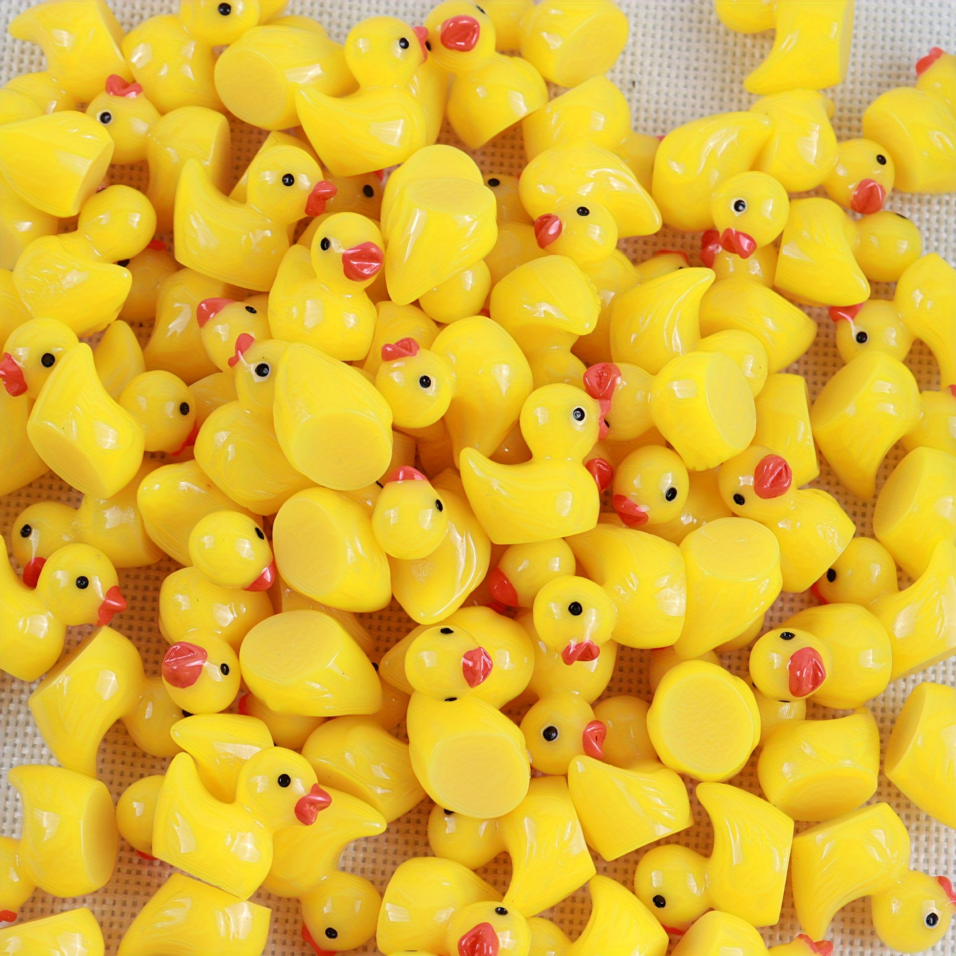 Yellow Ducks Mini Resin Ducks Miniature Duck Figures - Temu